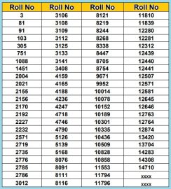 MCM Final Merit List Class 8th Entry 2024 - Basic Education